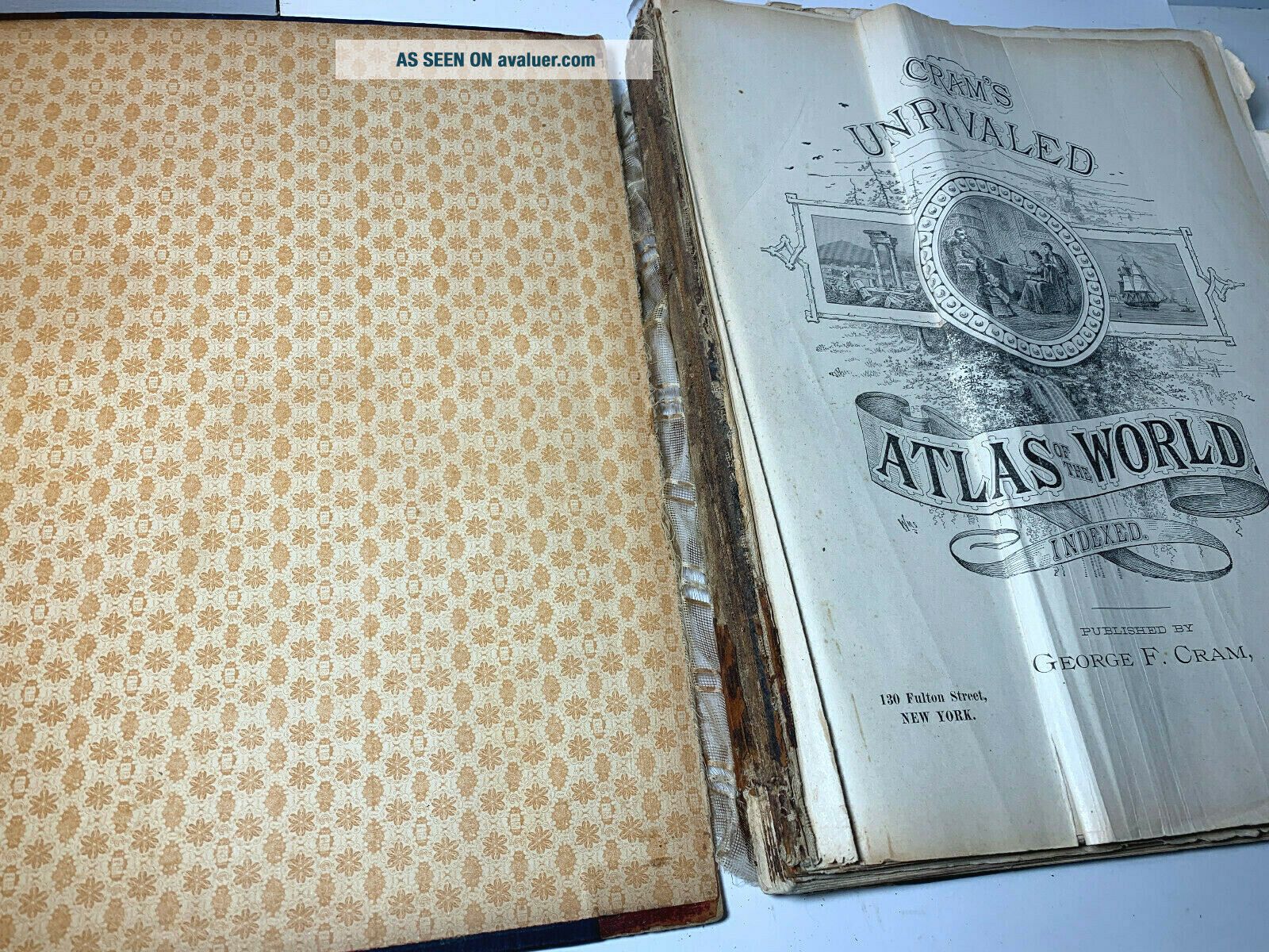 ANTIQUE 1901 CRAMS UNRIVALED WORLD FAMILY ATLAS INDEXED STREET MAPS ...