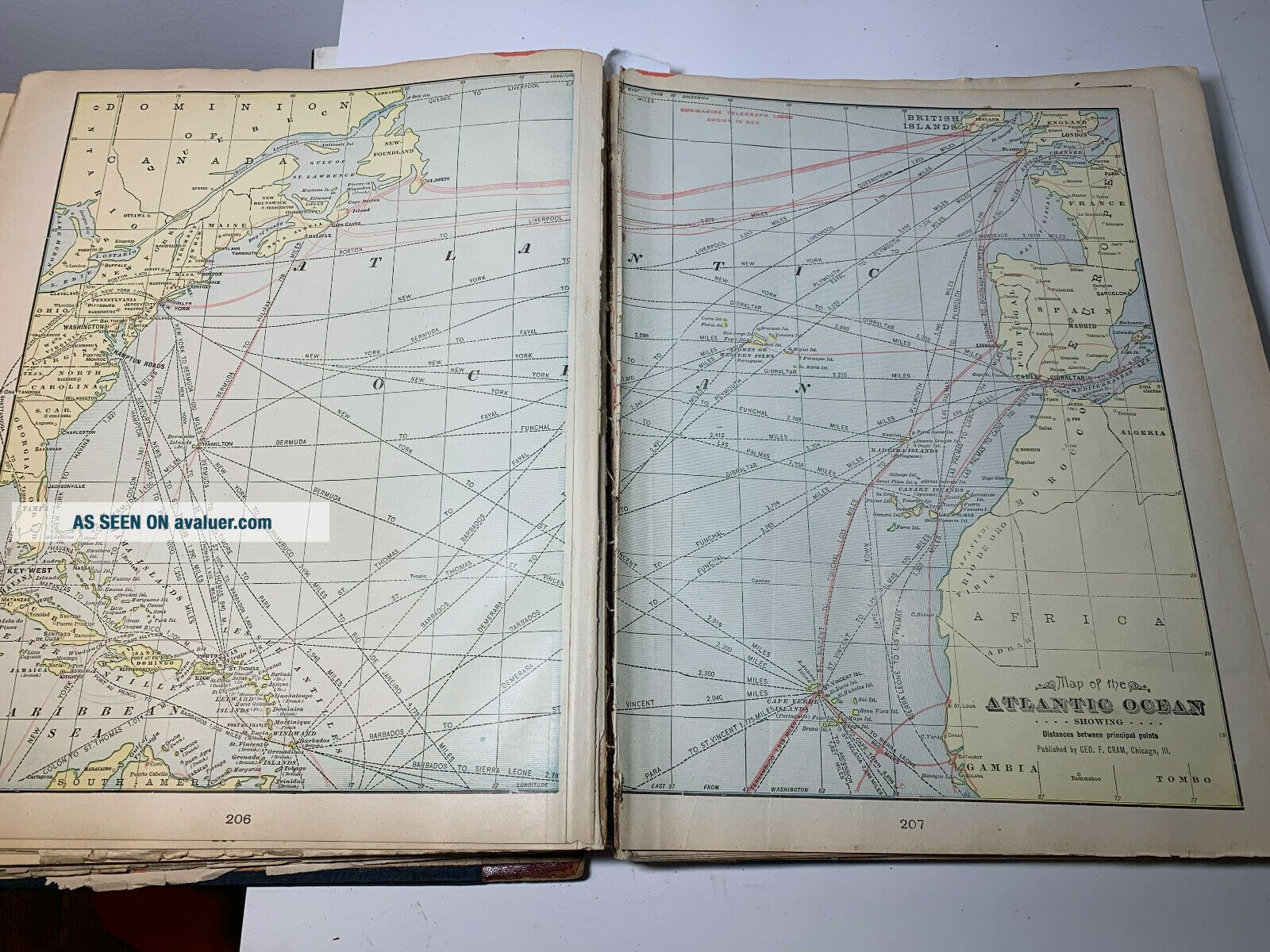 ANTIQUE 1901 CRAMS UNRIVALED WORLD FAMILY ATLAS INDEXED STREET MAPS ...
