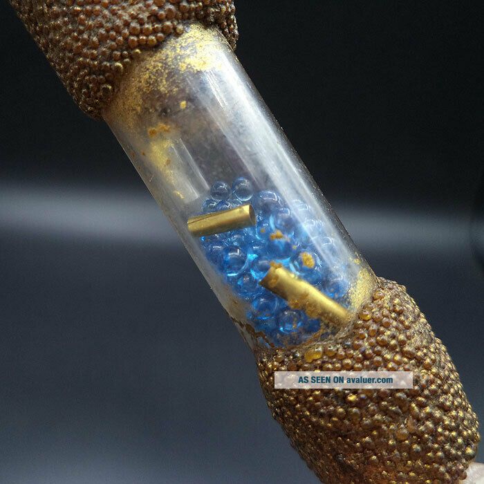 TAKRUT BLUE SARIRA PRA TATH SAKAYAMUNI BUDDHA RELICS THAI AMULET | #3655729