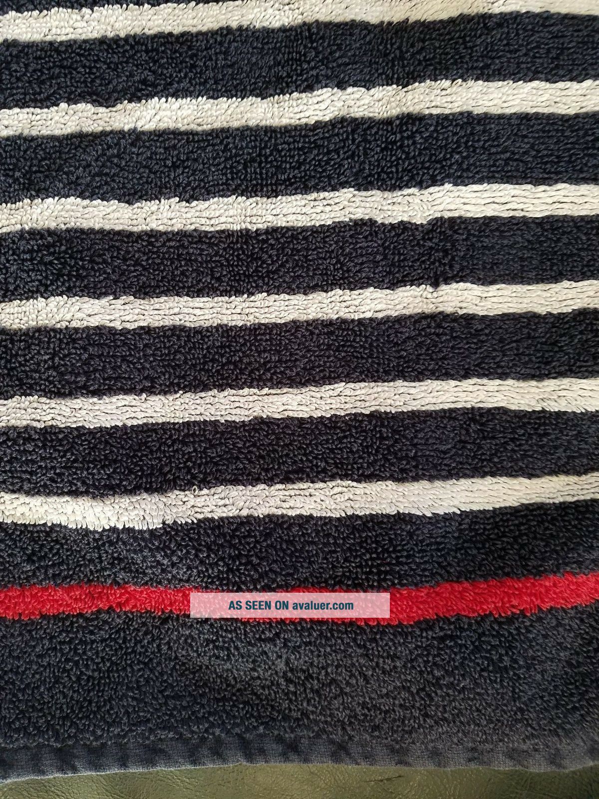 Ralph Lauren Bath Towel Striped Navy White Red Cotton Vintage | #3672745