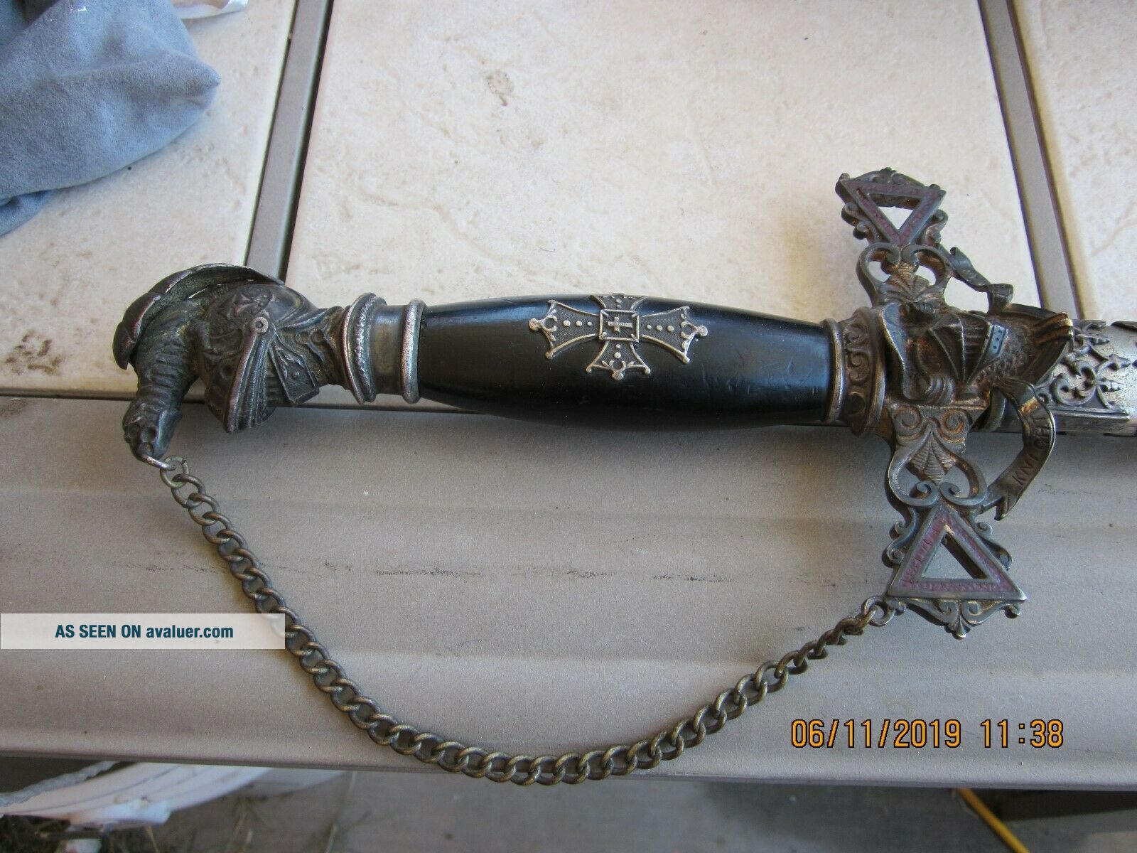 Antique Masonic Templar Sword Cincinnati Regalia Co. | #3673926