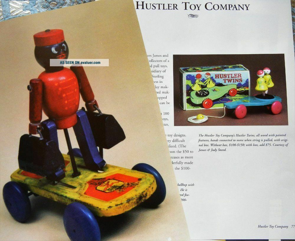 6p History Article Pics - Rare Antique Hustler Toy Company Wood Pull ...