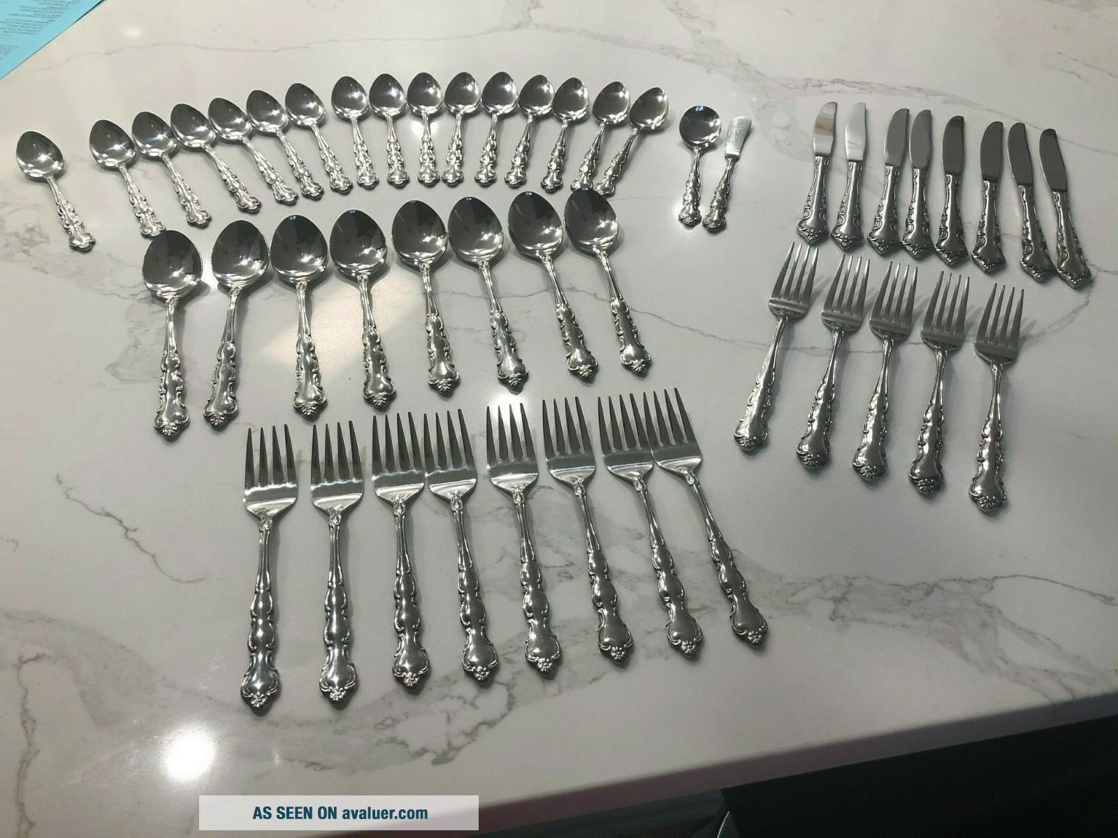 United Silver Co. Japan Stainless Steel Flatware 47 Pc. Set USI16 ...