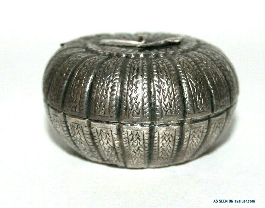 Solid Silver Chinese Japanese? Trinket Box Fine Detail For Repair ...
