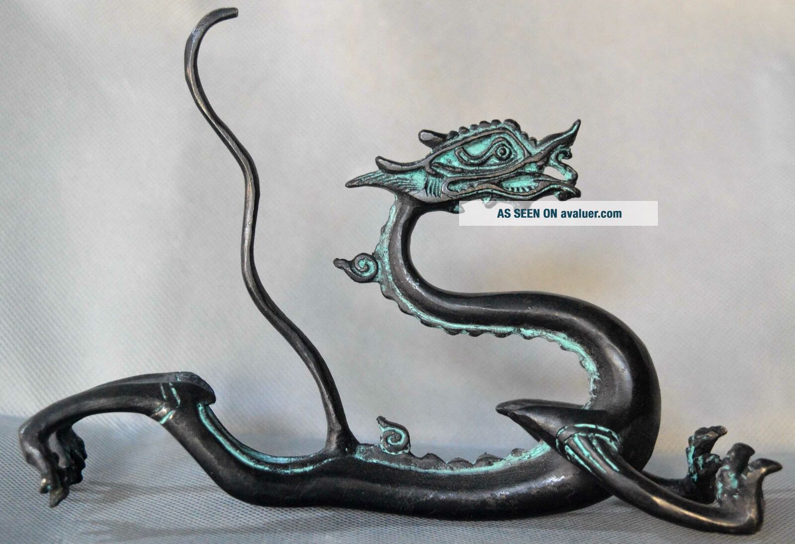 Collectable Handwork Bronze Carve Dragon Head Auspicious Exorcism ...