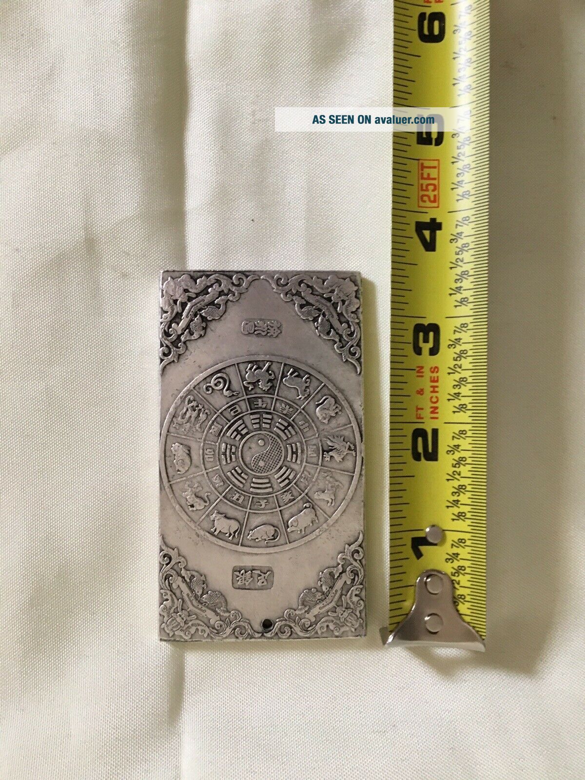 Chinese Old Zodiac Silver Snake Amulet Bullion Statue Thangka Netsuke ...