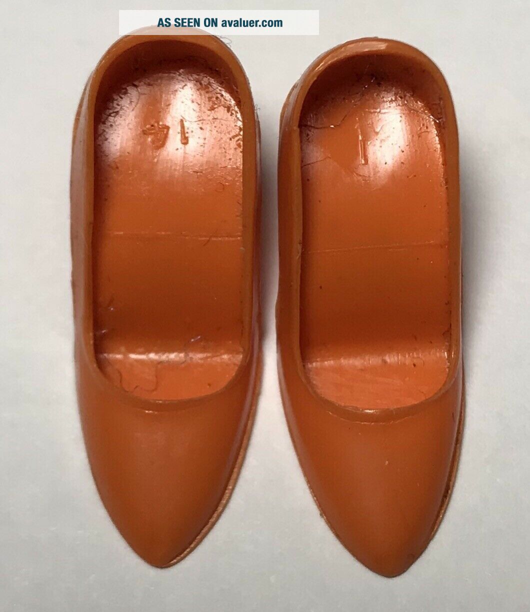 HTF Vintage Barbie Doll Orange Closed Toe JAPAN Heels Shoes | #3813543