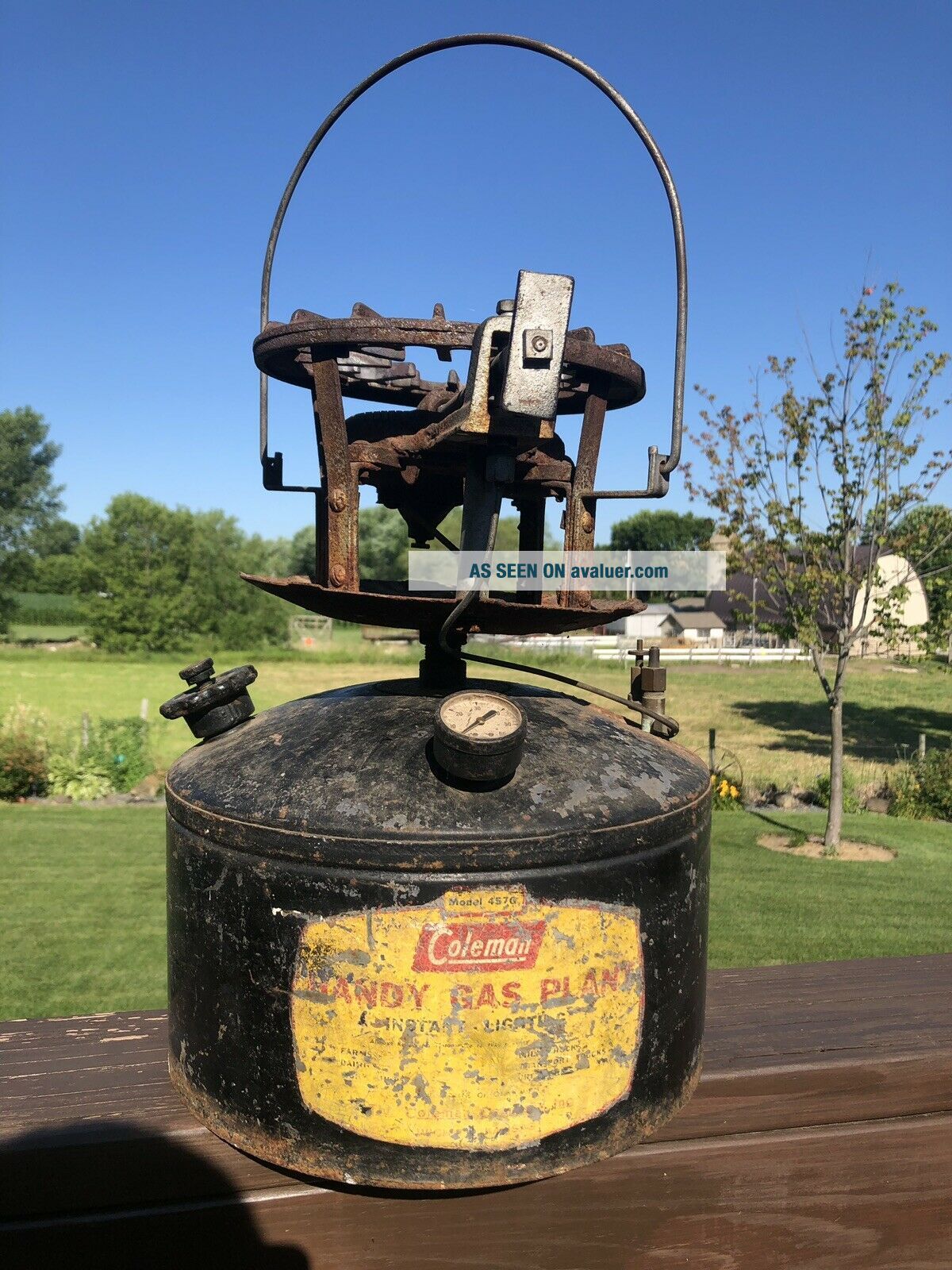 Vintage 1930s Coleman Handy Gas Plant Model 457G Stove Burner Camping ...