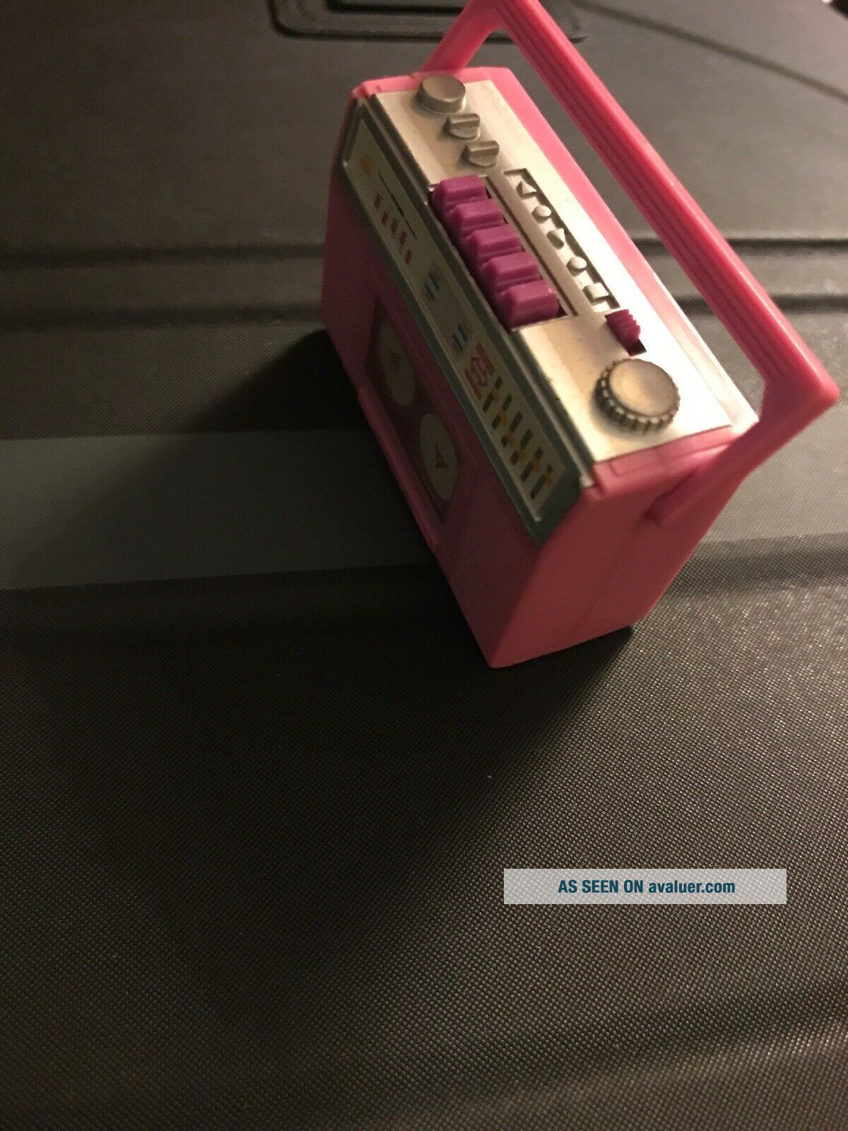 Vintage Barbie Doll Wind Up Radio Cassette Tape Deck Boom Box 1989 ...