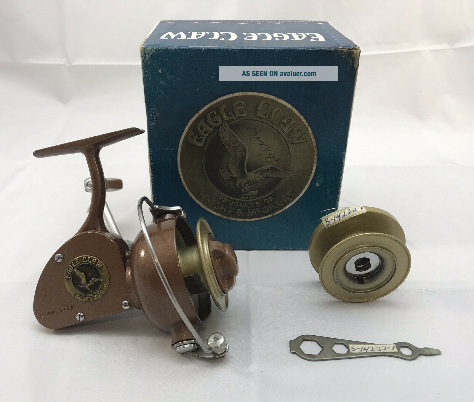 Vintage Wright McGill Eagle Claw Model ECM Open Bail Spinning Reel ...