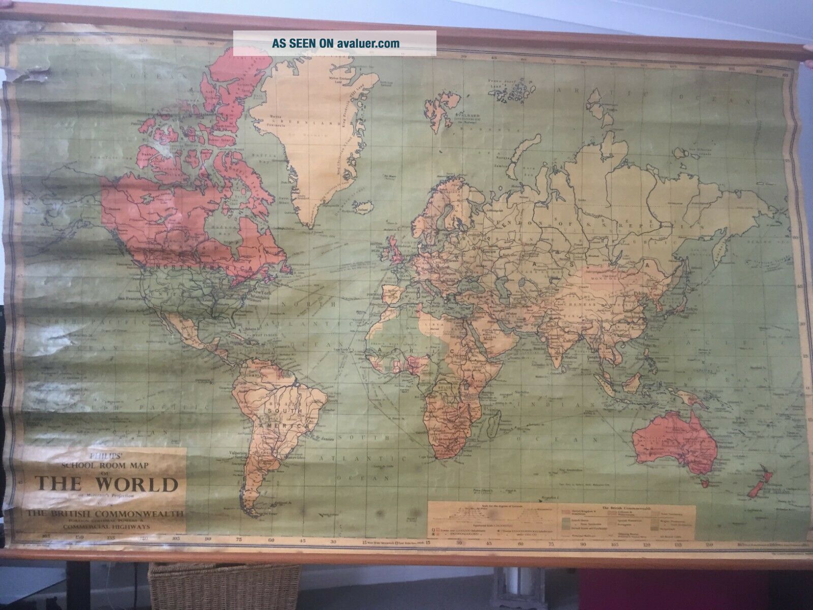 Philips School Room Map Of The World | #3862735