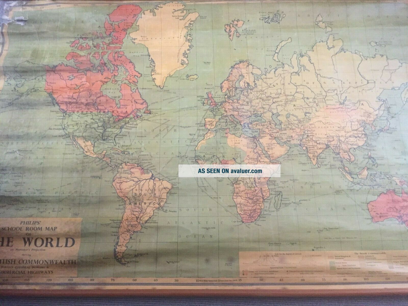 Philips School Room Map Of The World | #3862735