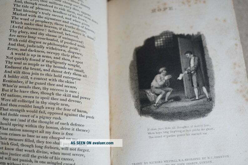 Cowper ' S Poems By William Cowper, 1818 Antique Leather Poetry Book ...
