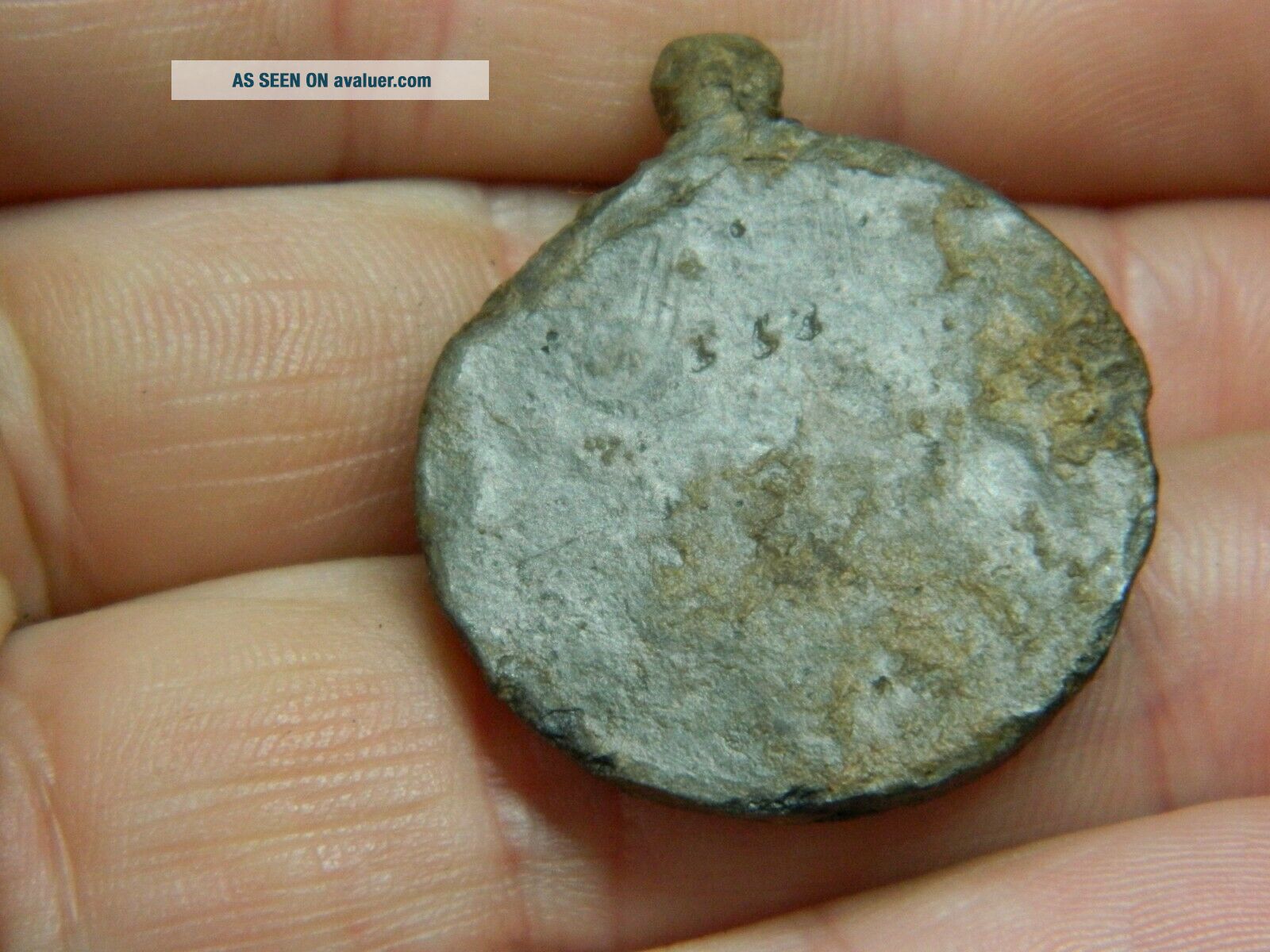 Un Researched Medieval Lead Blank Seal Matrix Cross Metal Detecting ...
