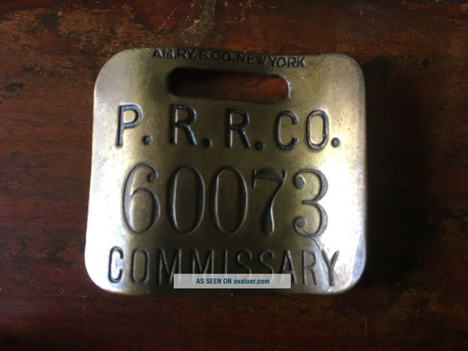 Panama Canal Zone Railroad Commissary ID Tag C. 1915 (JON) | #3832436