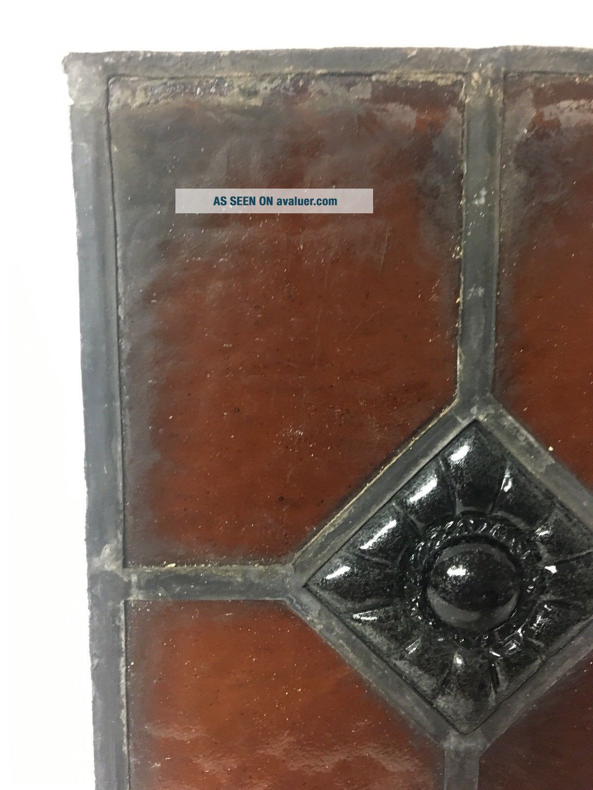 Antique Architectural Salvage Stained Glass Window Jeweled Medallion ...