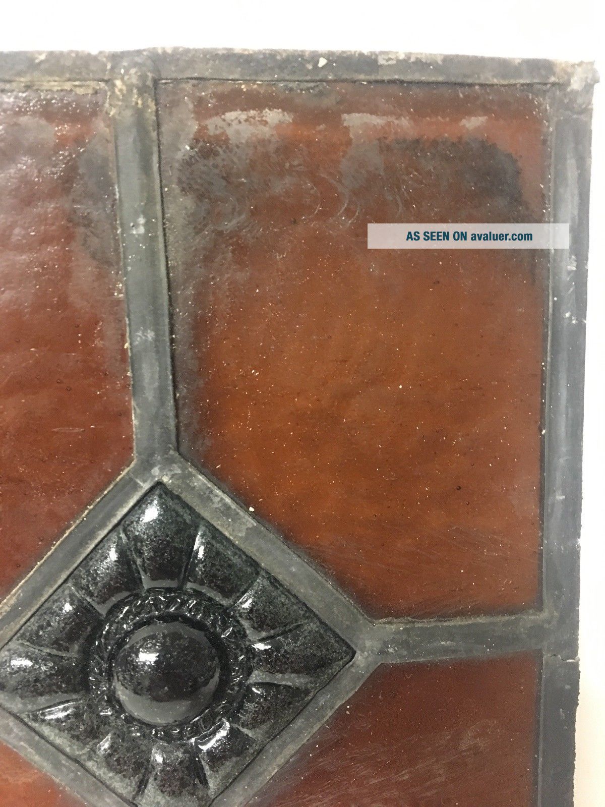 Antique Architectural Salvage Stained Glass Window Jeweled Medallion ...