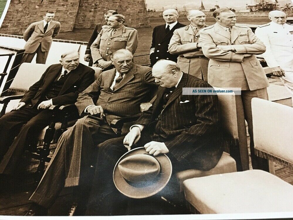 Photo Mackenzie King Prime Minister 1943 Quebec Conference Roosevelt ...