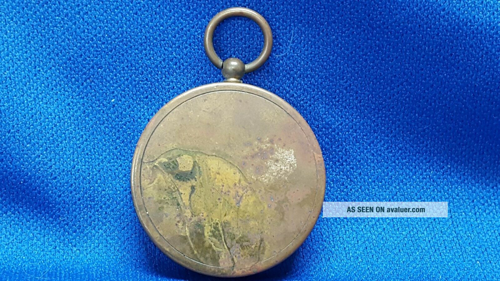 VINTAGE WWII GERMAN BRASS CASED POCKET COMPASS WITH BEVELLED GLASS ...