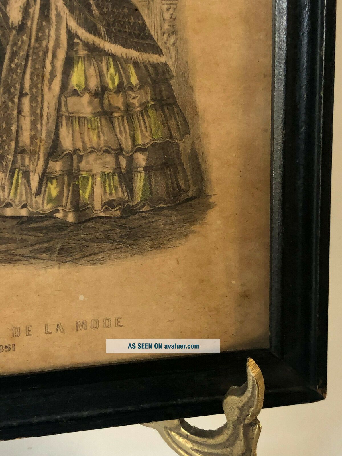 Antique Le Moniteur De La Mode 1851 Jules David Print Framed Plate ...