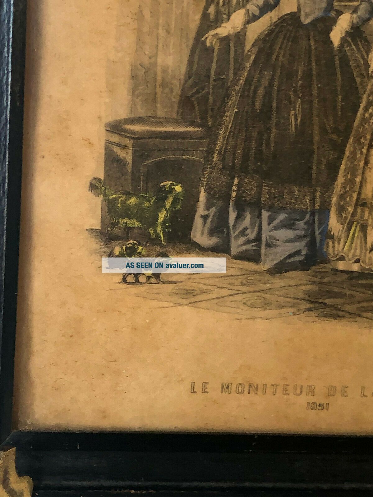 Antique Le Moniteur De La Mode 1851 Jules David Print Framed Plate ...