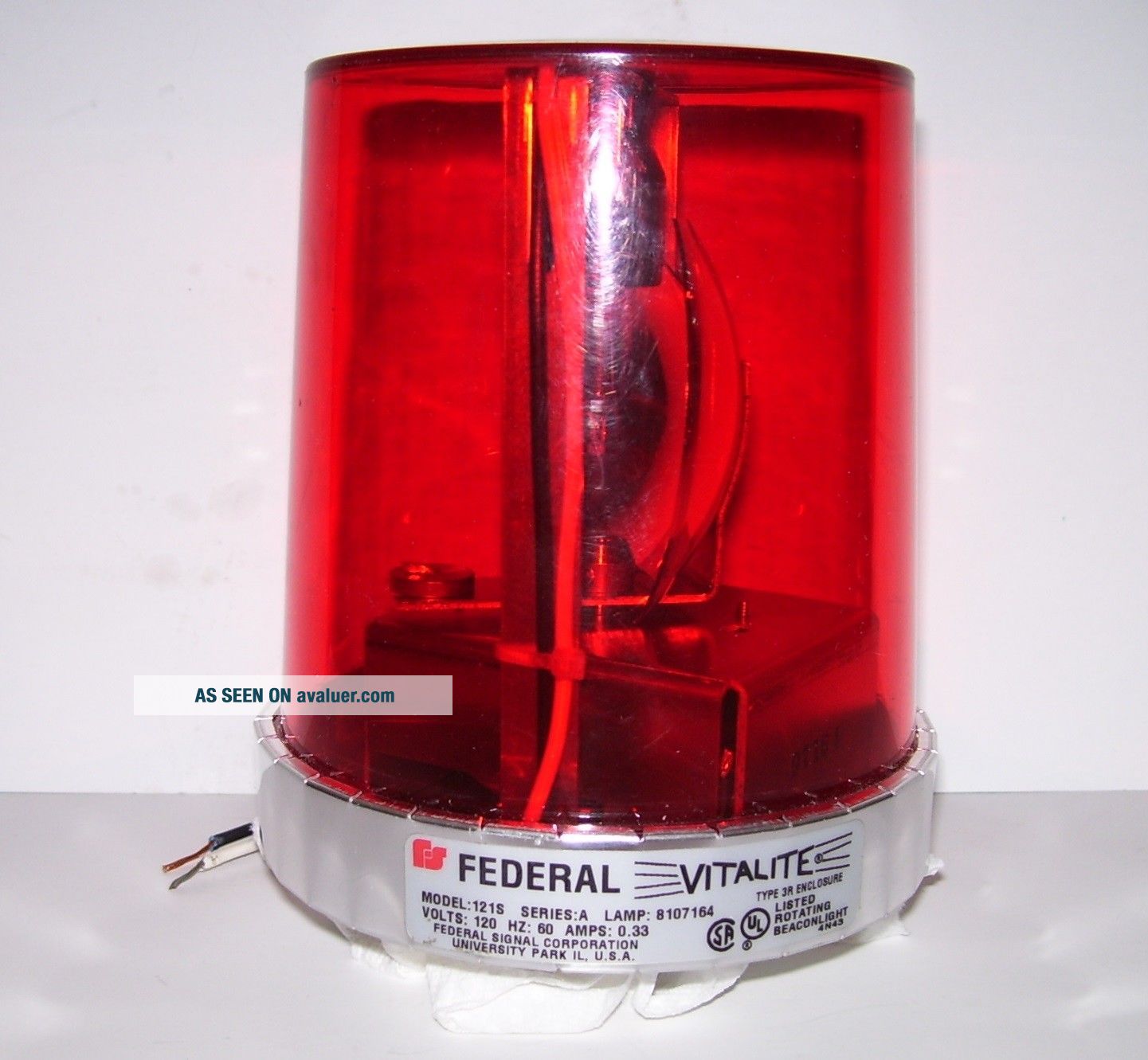 Federal Signal Model 121S Rotating Beacon Light Vitalite | #3854436
