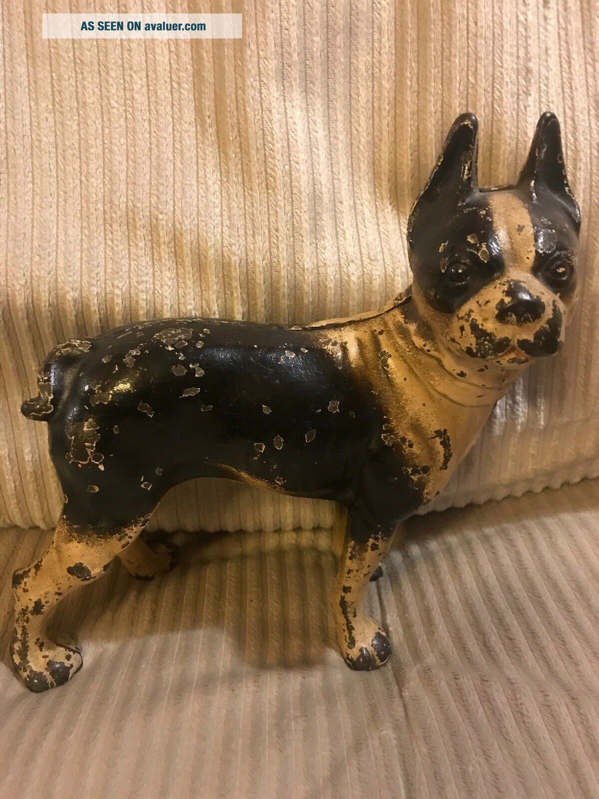 Large Antique Cast Iron Hubley Boxer Boston Terrier Fench Bull Dog Door ...
