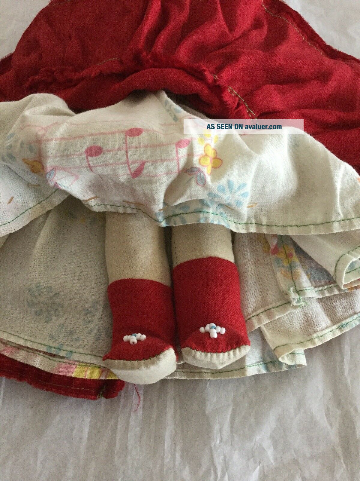 HANDMADE 14” NATIVE AMERICAN INDIAN FOLK ART CLOTH DOLL WITH BEADS ...