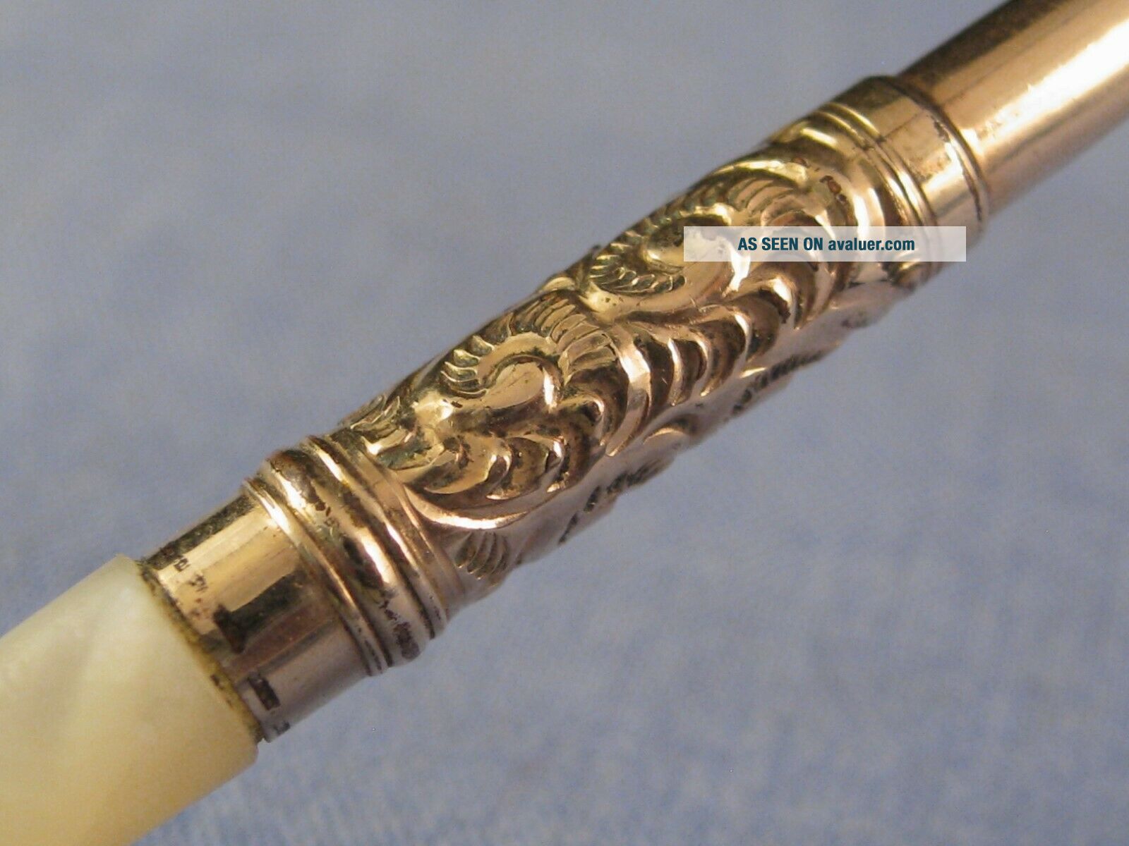 ANTIQUE VICTORIAN GOLD MOTHER OF PEARL AMERICAN DIP PEN A MORTON 14ct ...