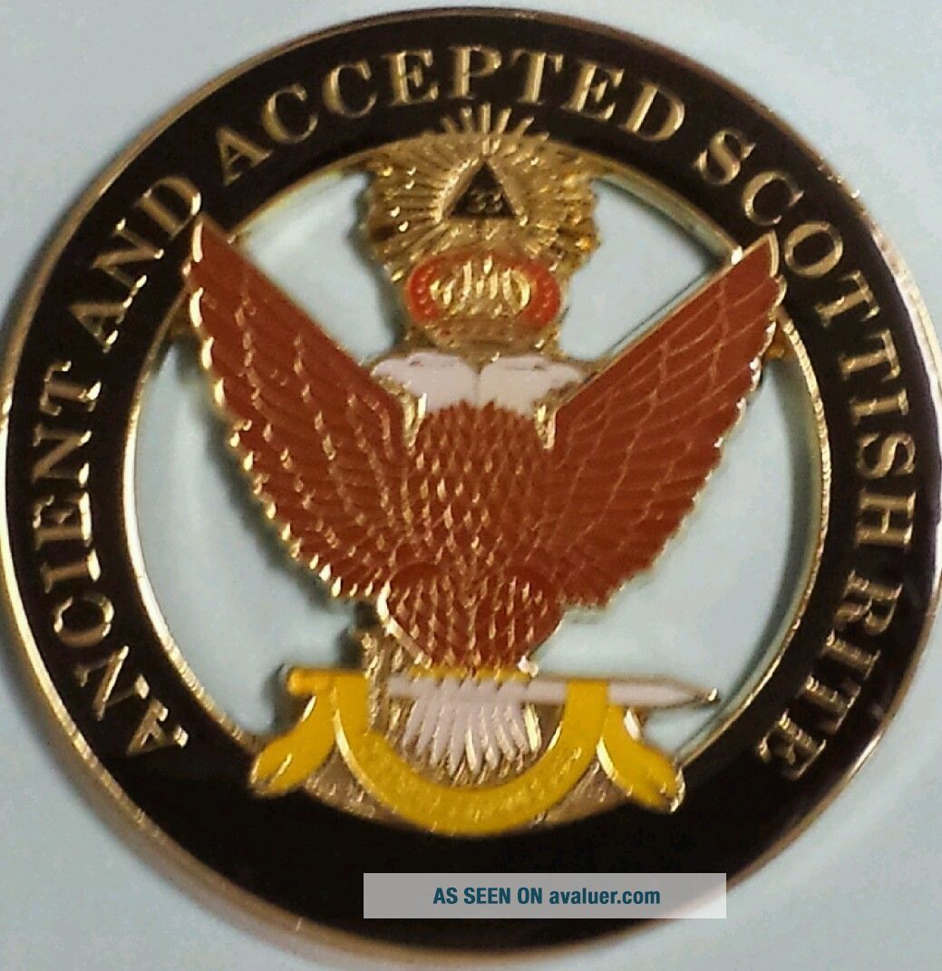 Masonic Ancient Accepted Scottish Rite 33rd Degree Car Emblem | #3856071