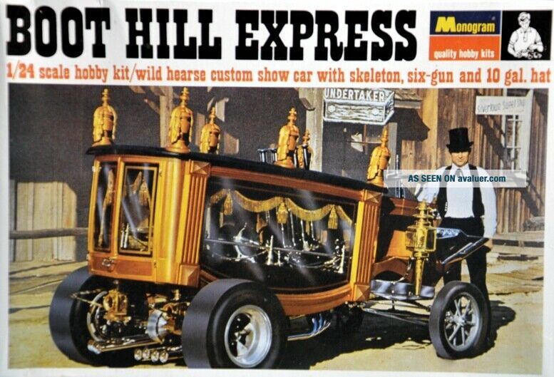 MONOGRAM MODEL KIT Vintage " BOOT HILL EXPRESS " Hearse 1/24 Scale ...