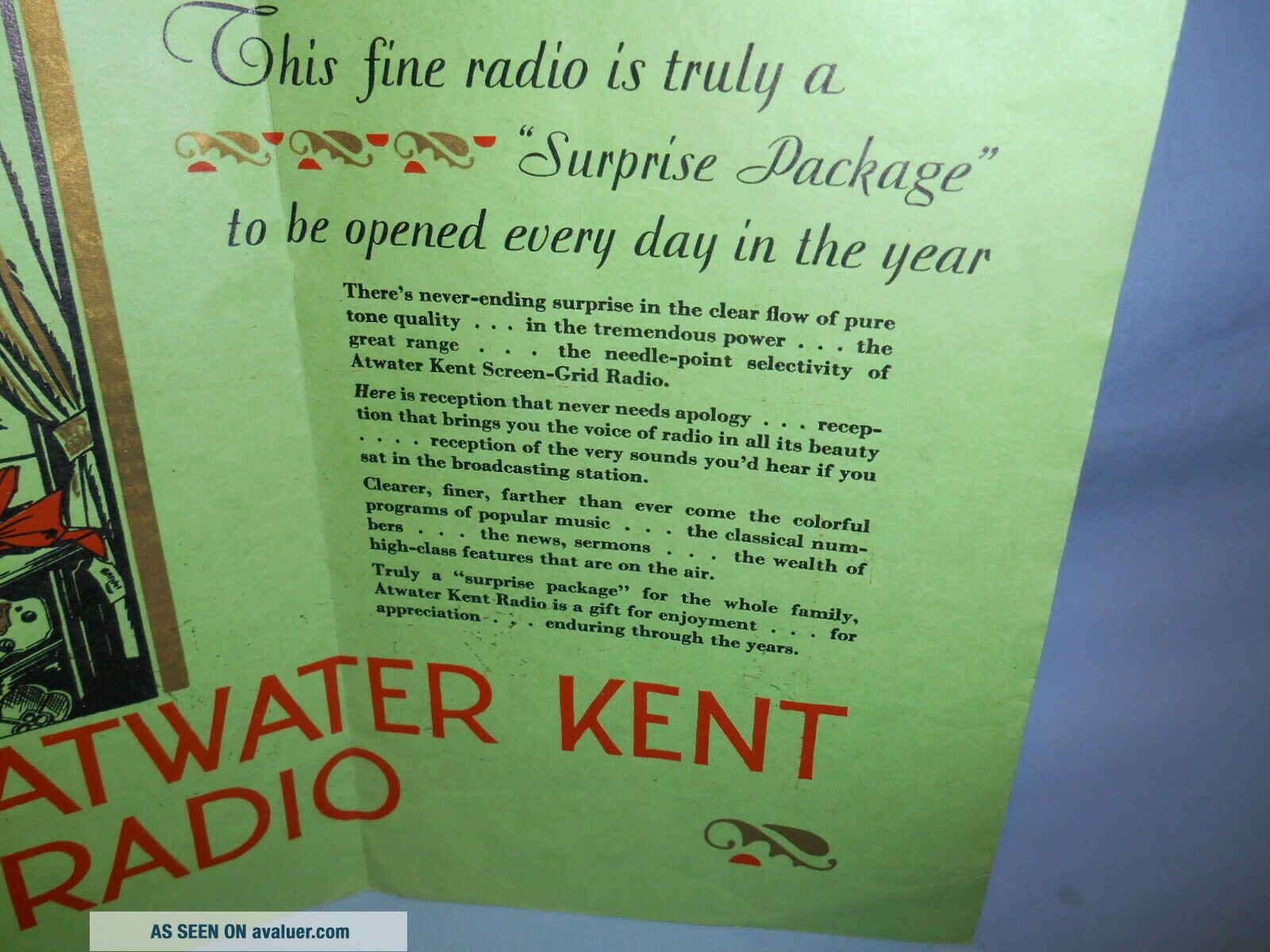 Antique 1928 Atwater Kent Radio Consoles Christmas Card Advertising ...
