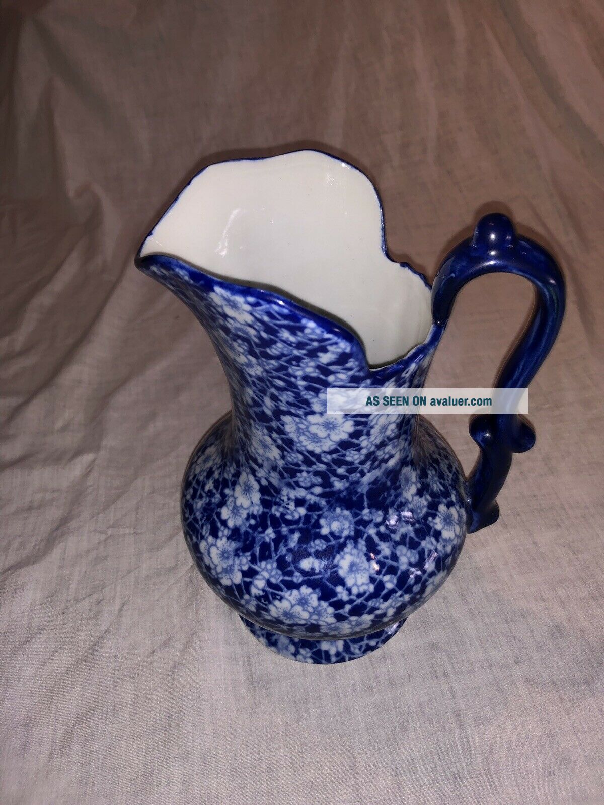 Flawless Victoria Ware Ironstone Pitcher & Basin - Blue And White ...