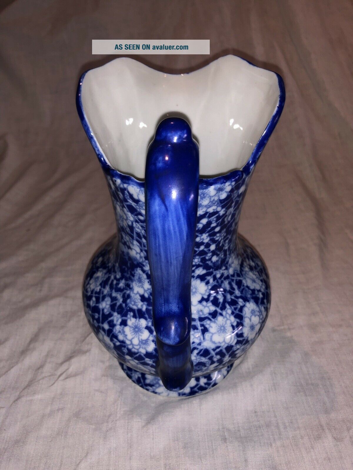 Flawless Victoria Ware Ironstone Pitcher & Basin - Blue And White ...