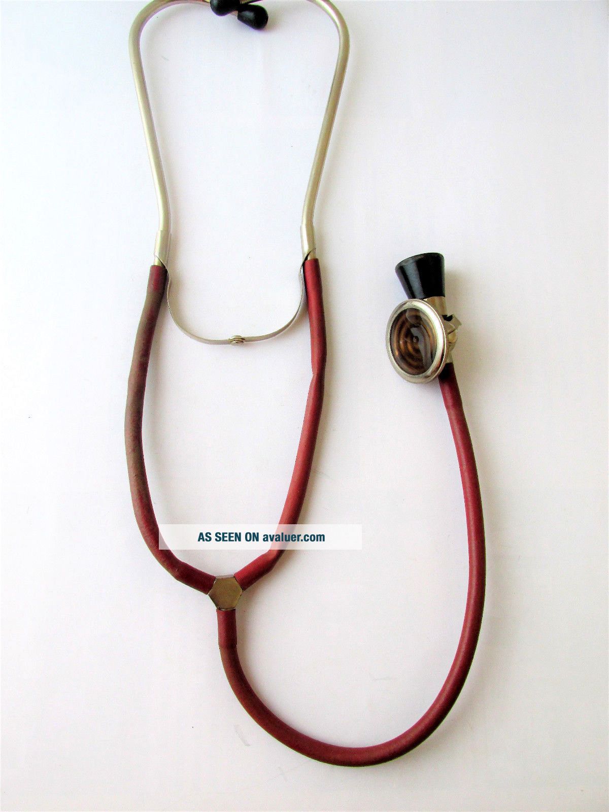 Vintage Old Medical Metal & Rubber Binaural Stethoscope FST1 | #3978035