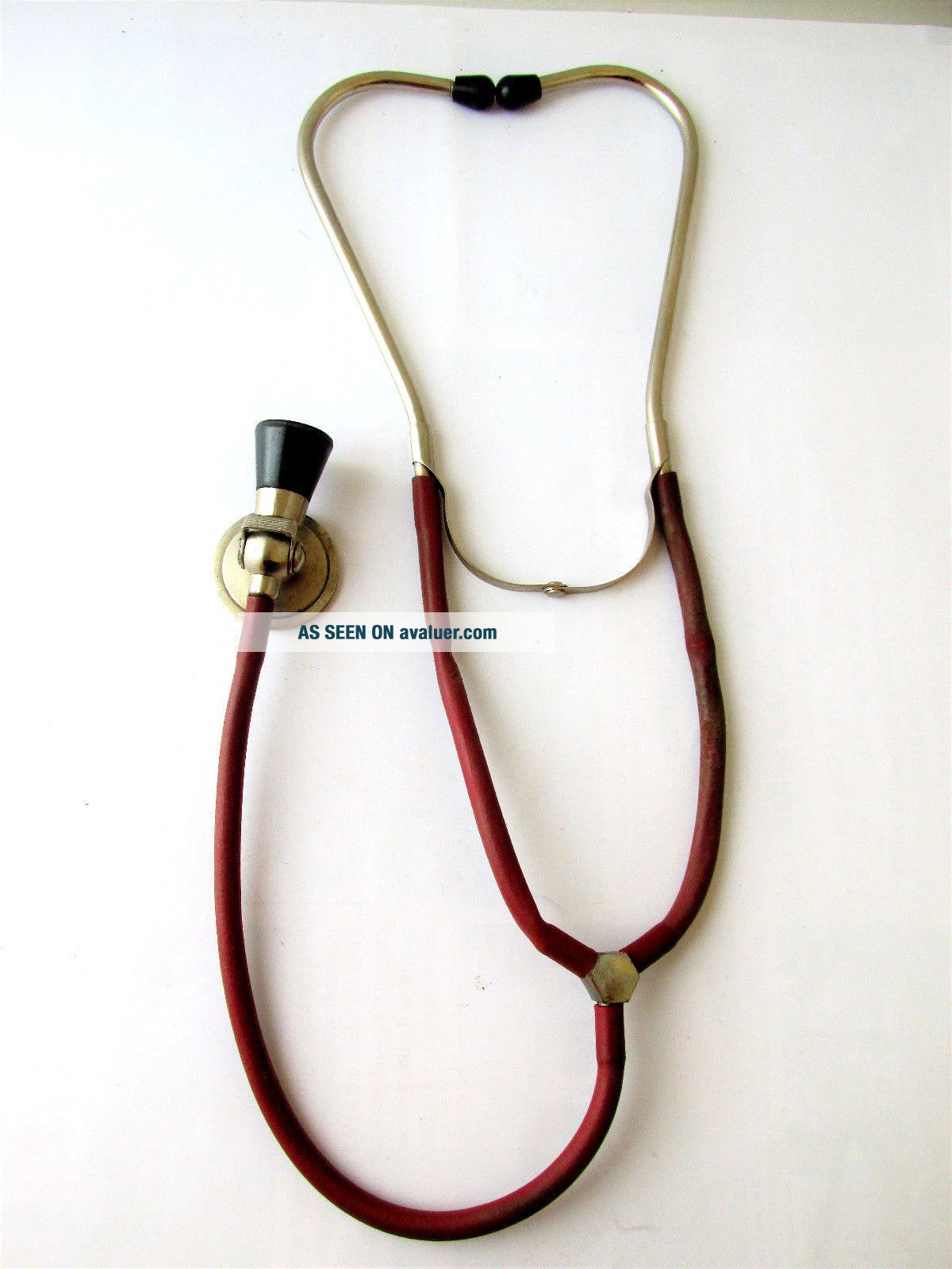Vintage Old Medical Metal & Rubber Binaural Stethoscope FST1 | #3978035