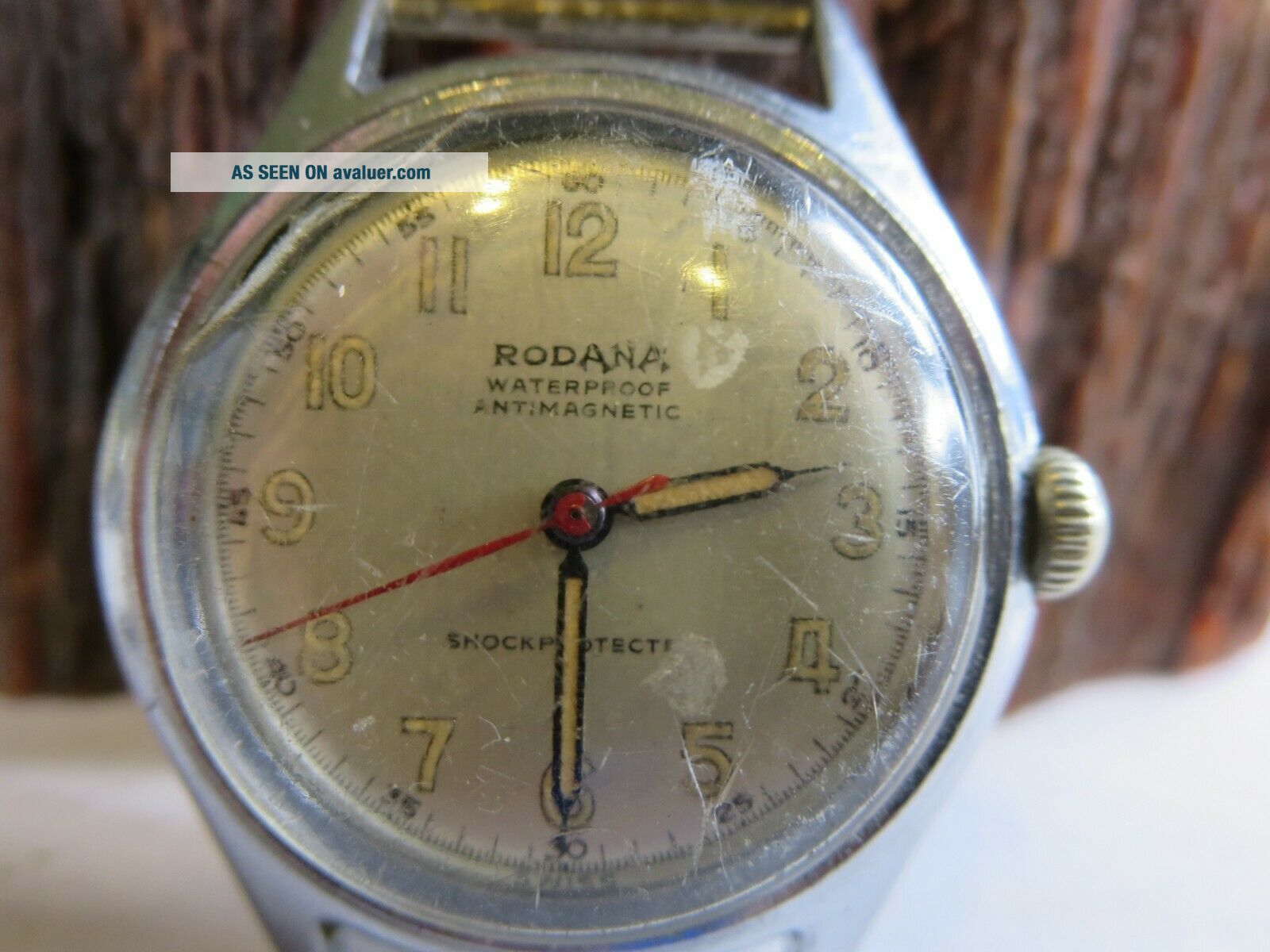 Vintage Rodana Swiss Made 17 Jewels Automatic Incabloc Military Watch ...