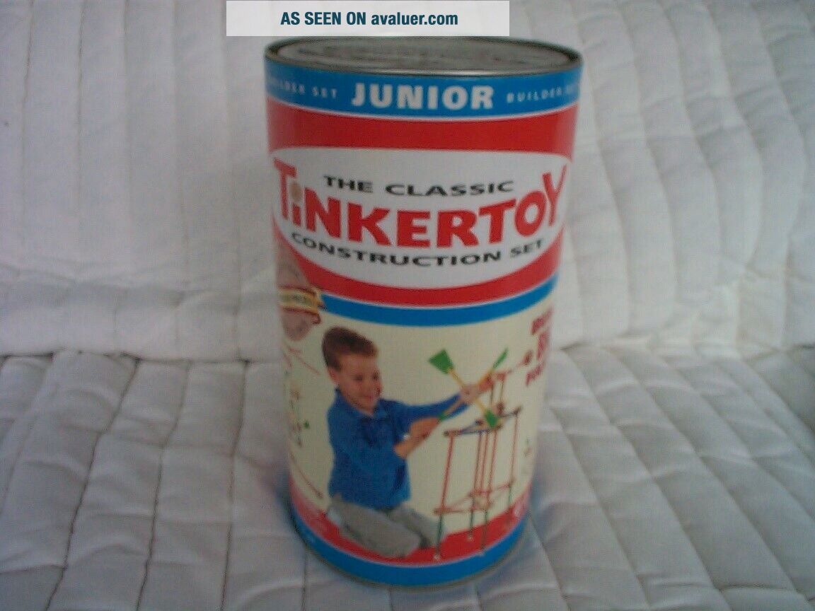 Vintage Hasbro Tinkertoy Tinker Toy Junior Builder Set Classic ...