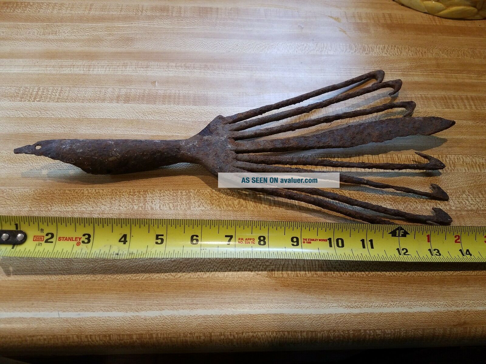 VINTAGE ANTIQUE EEL SPEAR / FISH HARPOON DECORATION | #3956182