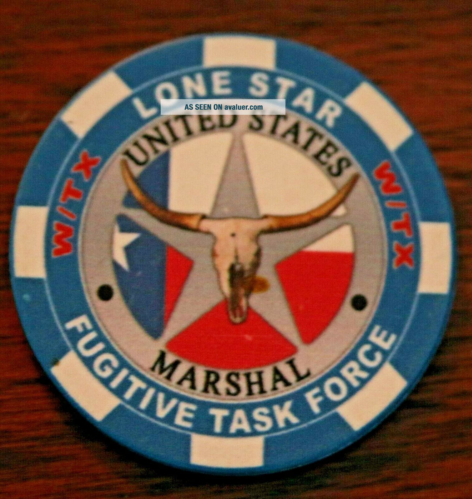 USMS US Marshals Lone Star Texas Fugitive Task Force Poker Chip Not ...