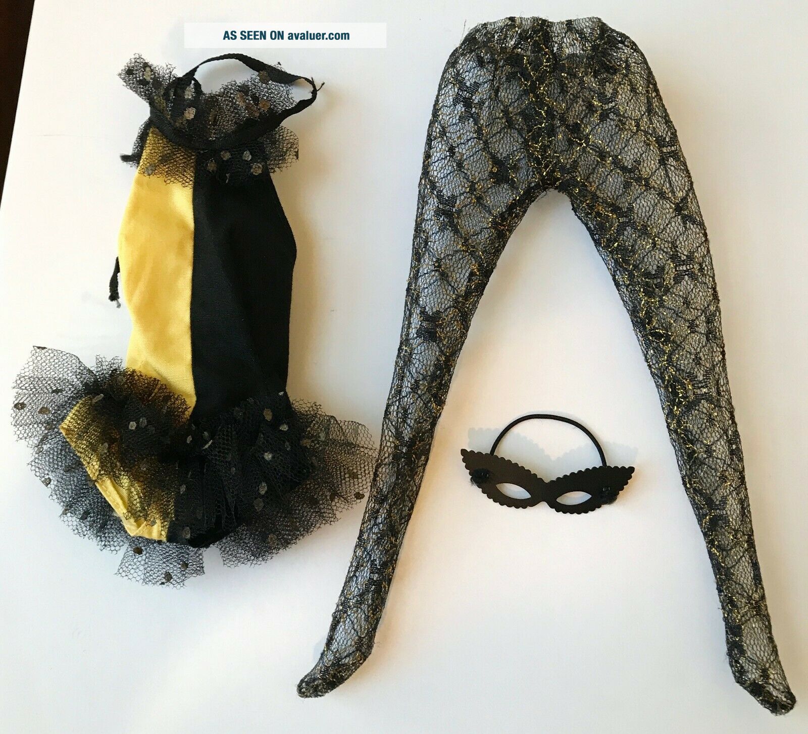 Vintage Barbie 1963 MASQUERADE 944 Costume & Mask NEAR Midge No Doll ...