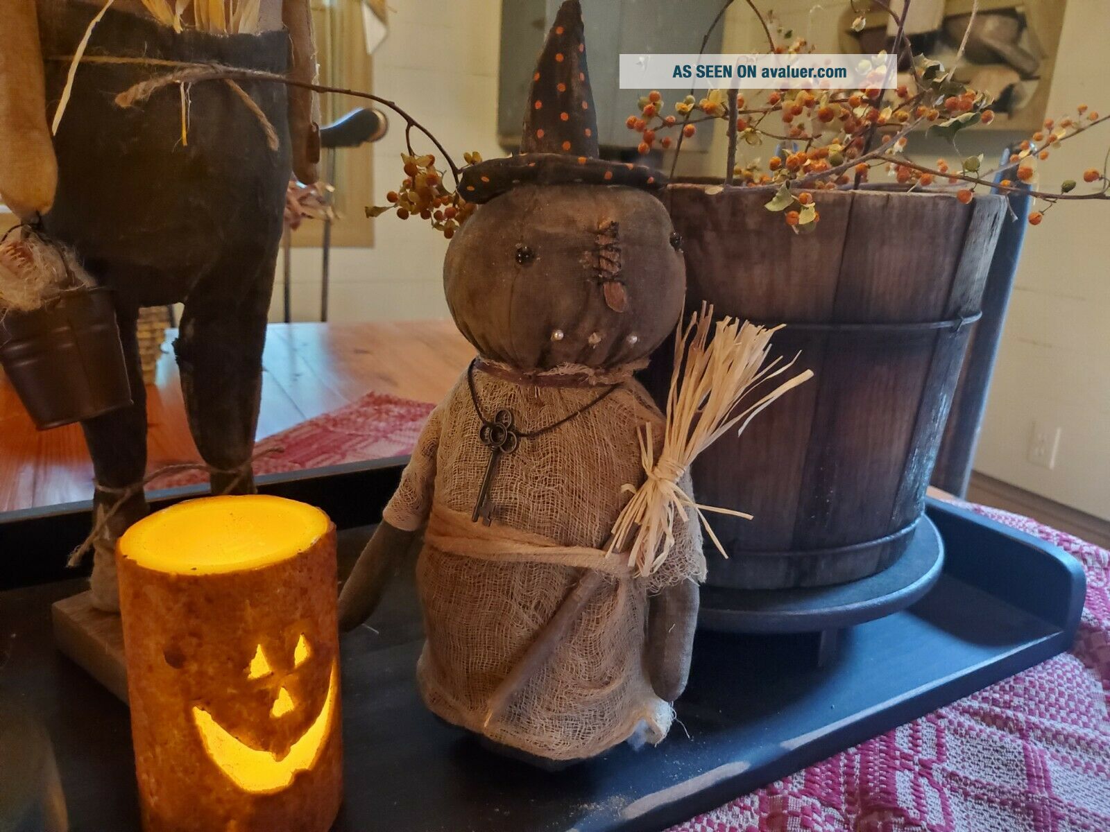 Primitive Pumpkin Stump Doll Halloween Fall | #3993679
