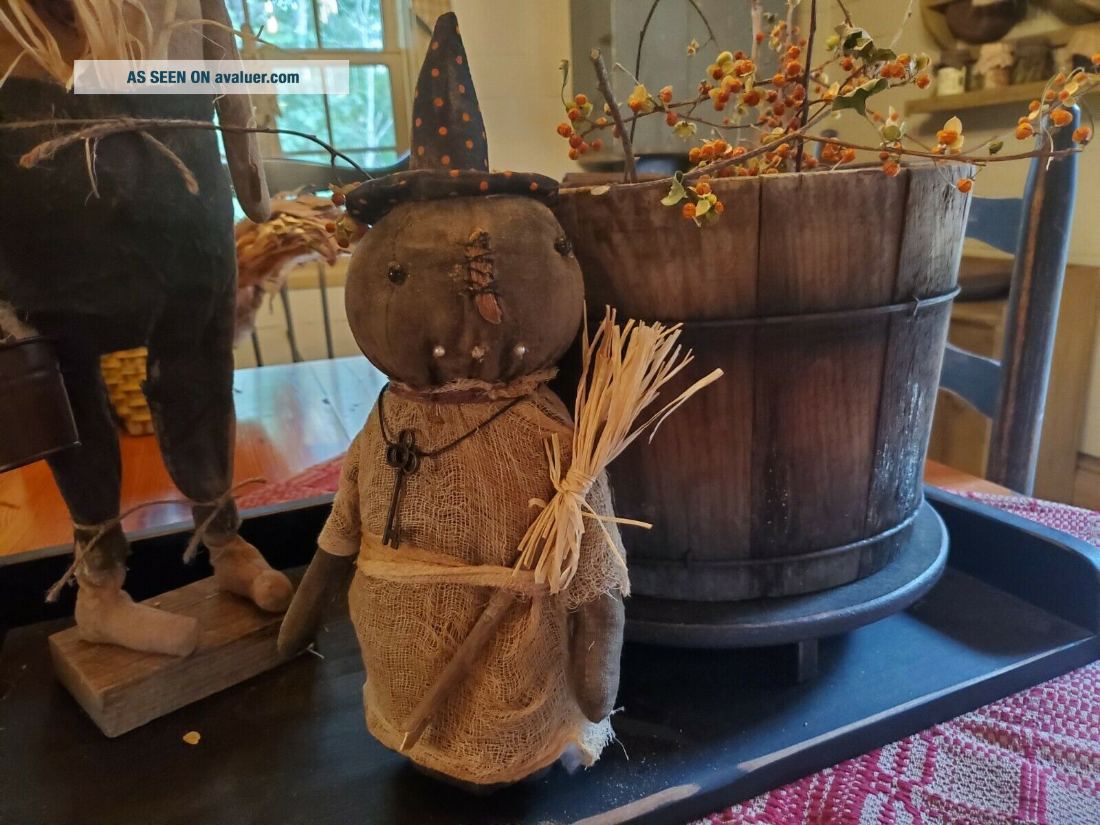 Primitive Pumpkin Stump Doll Halloween Fall | #3993679