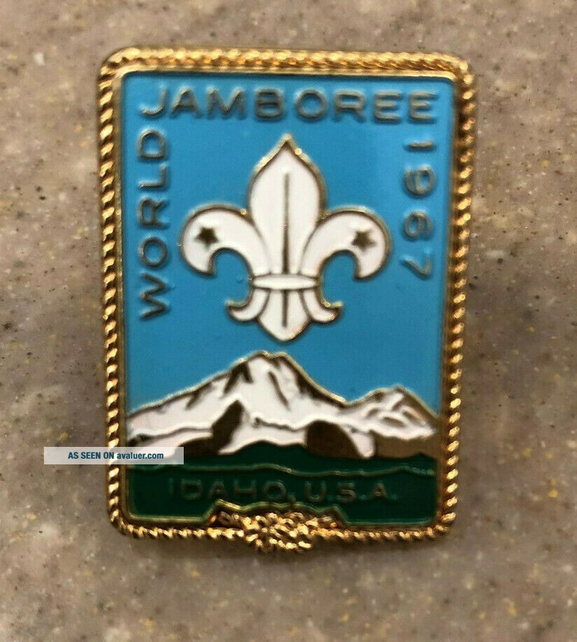 VINTAGE 1967 BOY SCOUT World Jamboree Idaho Lapel, Hat, Tie Tac Pin ...