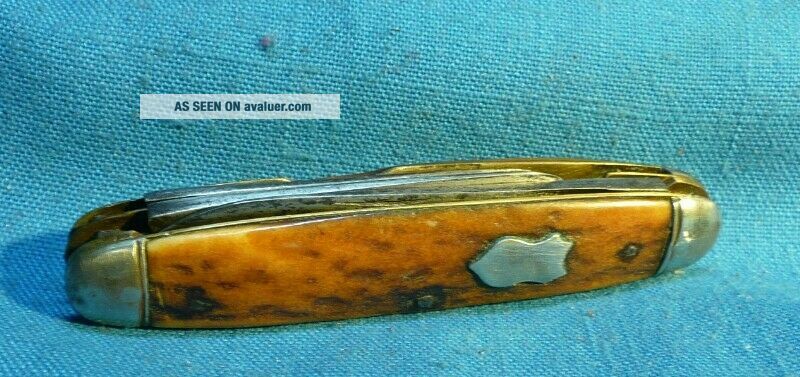 Vintage I XL George Wostenholm Sheffield Stag Bone Pocket Knife ...