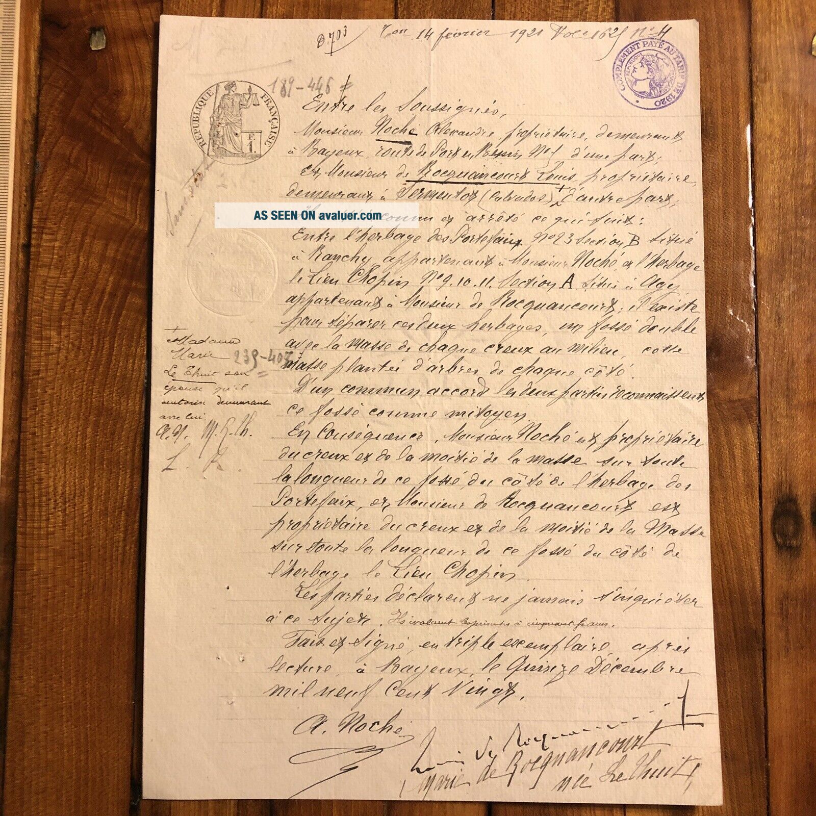 Authentic French Document From 1800’s Legal Work Paper Handwritten ...
