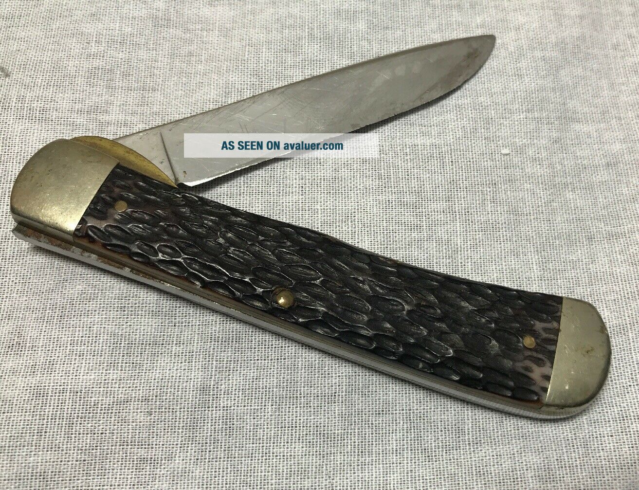 VINTAGE ' 80 WESTERN USA S - 693 BIG TRAPPER FOLDING HUNTER KNIFE OLD ...