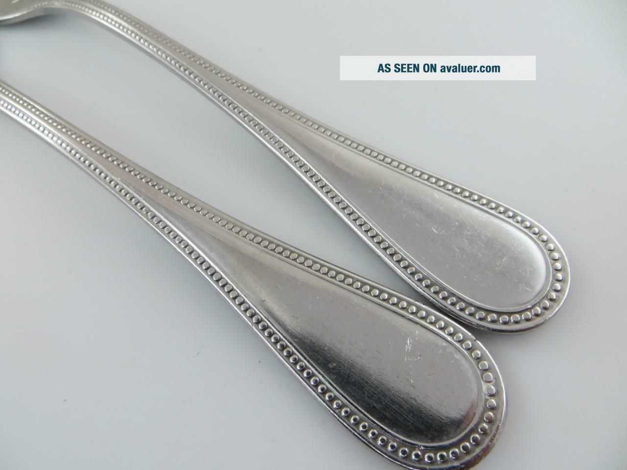 2 Salad Forks BEADED ANTIQUE Towle Germany 18/8 Stainless Steel ...