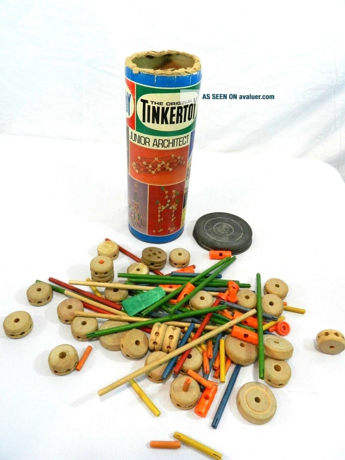 VINTAGE TOY THE TINKERTOY MASTER BUILDER 136 QUESTOR ARCHITECT CHILD ...