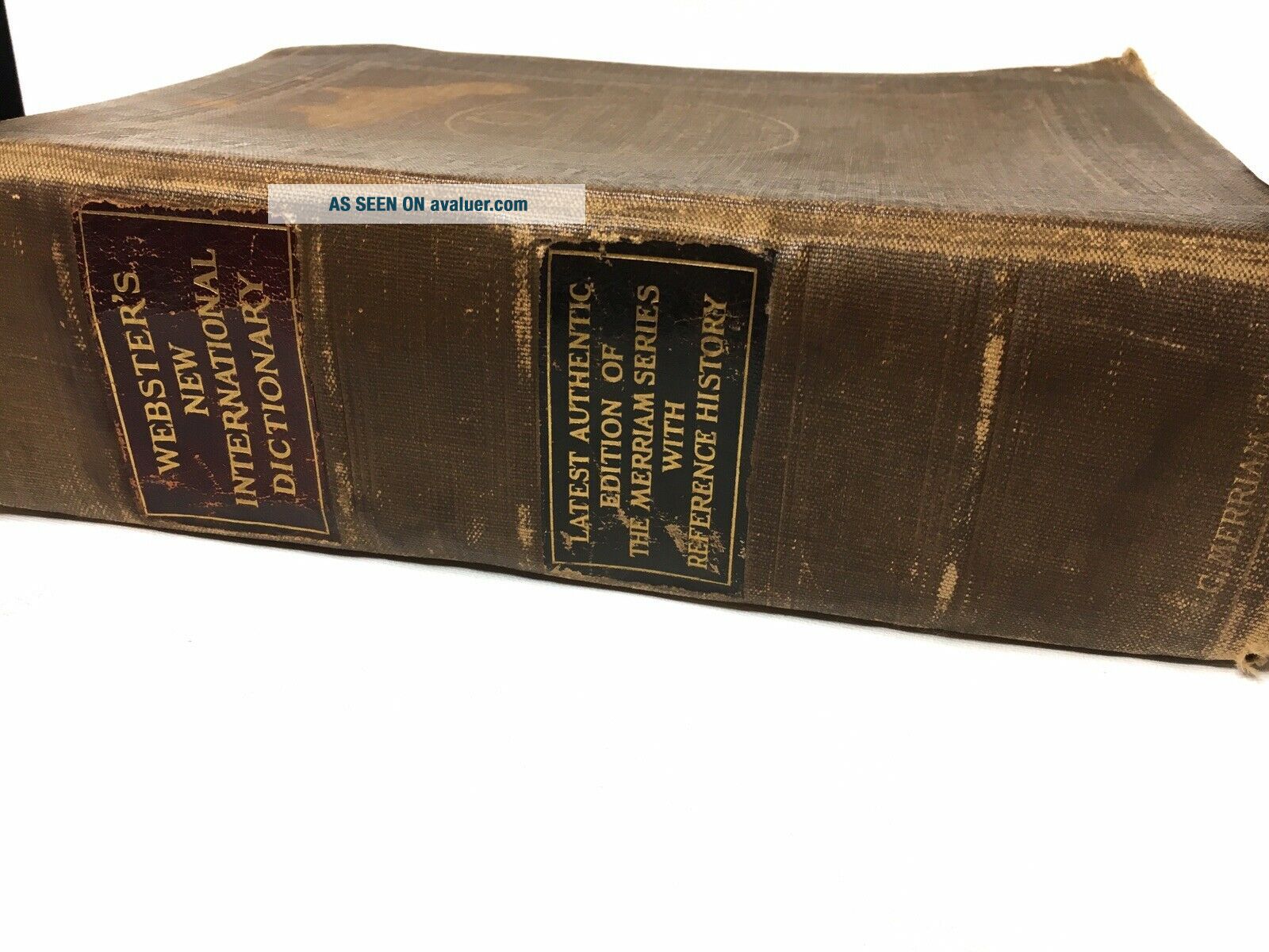 ANTIQUE 1922 WEBSTER ' S INTERNATIONAL DICTIONARY INDIA PAPER EDITION ...